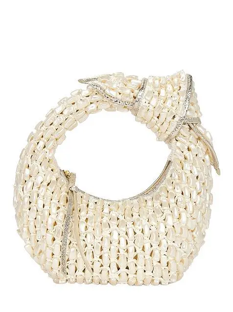 Poolside The Josie Knot Shoulder Bag - All Pearl