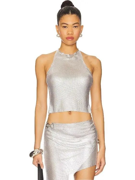 OW Gemma Metallic Top - Silver