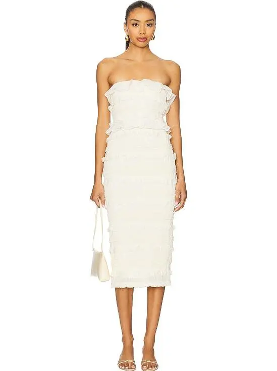 MAUDE CLUB Annalise Dress - Ivory