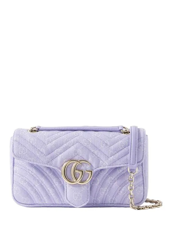 Gucci Gg Marmont 2.0 Embellished Shoulder Bag - Purple