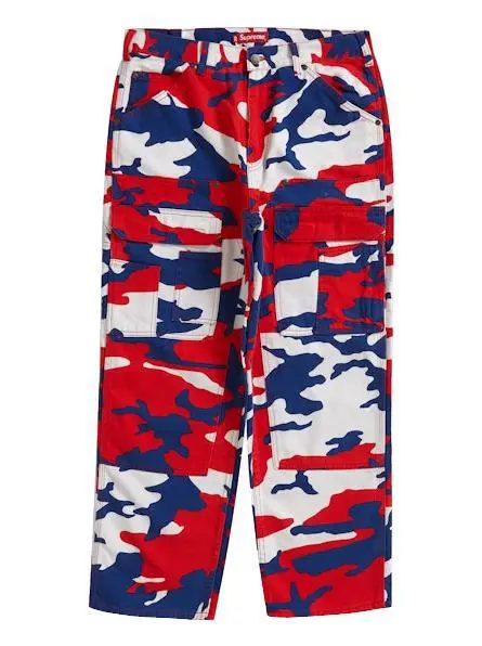 Supreme Double Knee Denim Utility Pant - Red Camo