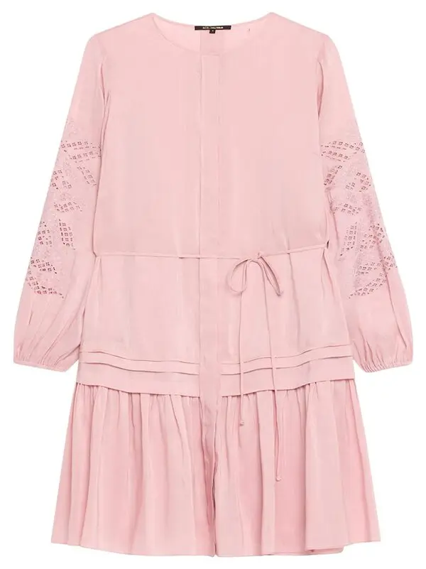 Kobi Halperin Eyelet-embroidered Flounce Midi Dress - Ltpink