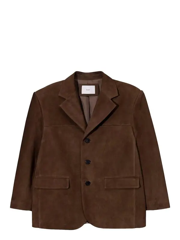 DUNST Tailored Suede Jacket - Camel