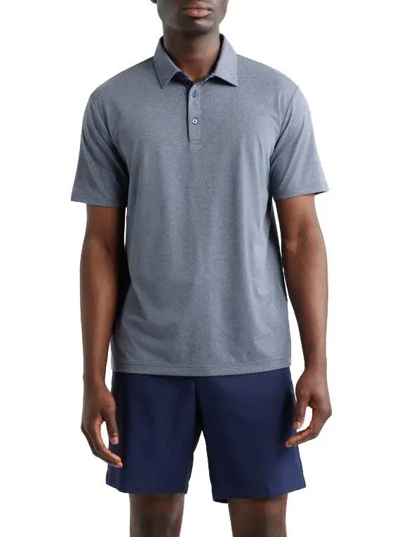 SWANNIES James H Solid Performance Golf Polo - Navy-heather