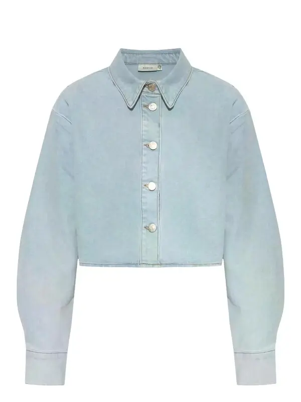GESTUZ Washed Buttoned Shirt - Blue