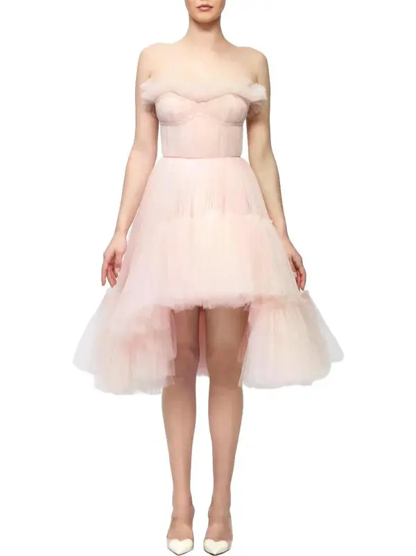 ANA RADU Strapless Ruffled Dress - Pink
