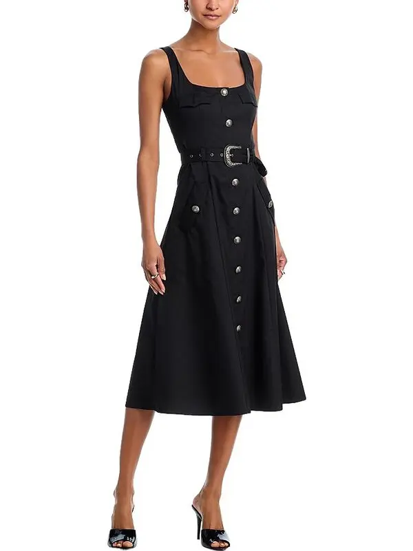 L'Agence Tazia A-line Dress - Black