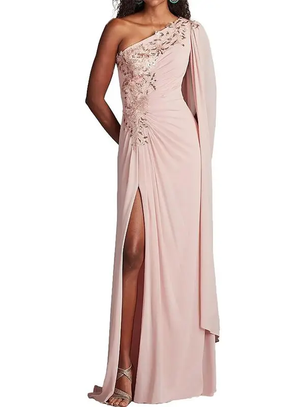Tadashi Shoji Sonora Cape Sleeve Gown - Pink
