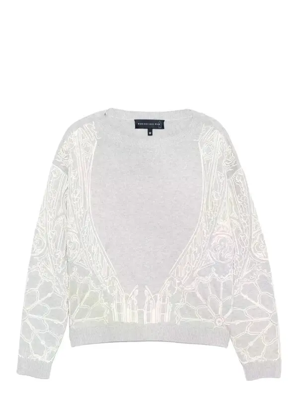 WHO DECIDES WAR Notre Dame Jumper - Grey