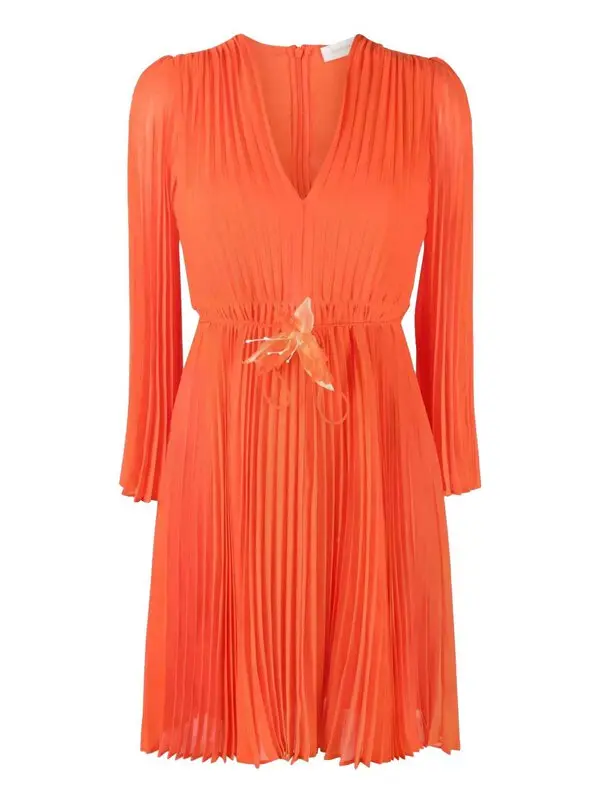 Zimmermann Sunray Pleated Minidress - Red