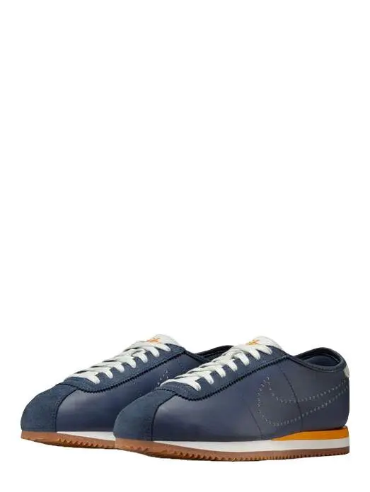 Nike Cortez Leather Sneakers - Midnight Navy/bright Ceramic