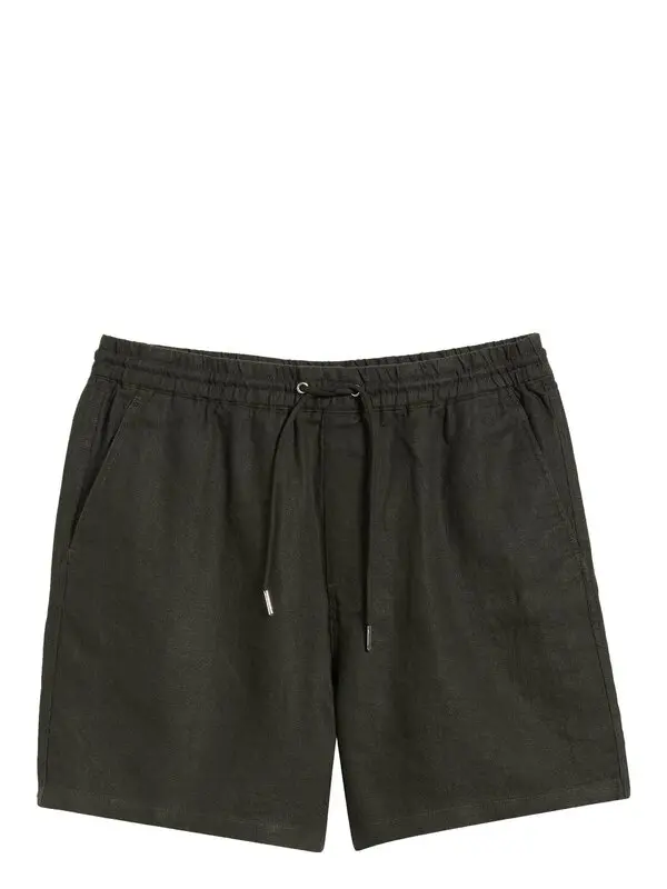Nn07 1454 Gregor Linen Drawstring Shorts - Dark Army