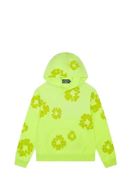 DENIM TEARS Mono Cotton Wreath Hoodie - Neon Green