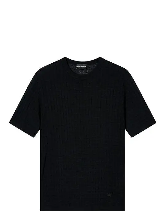 Emporio Armani Lyocell-blend Jumper - Black
