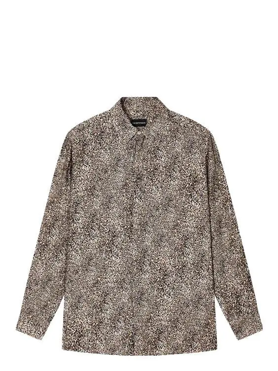 Emporio Armani Fluid-fabric Shirt With - Animal Print
