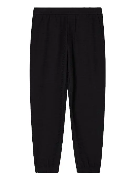 Emporio Armani Lyocell-blend Jacquard Jersey Trousers - Black