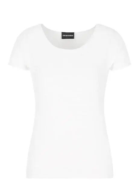Emporio Armani Textured Jersey T-shirt - White