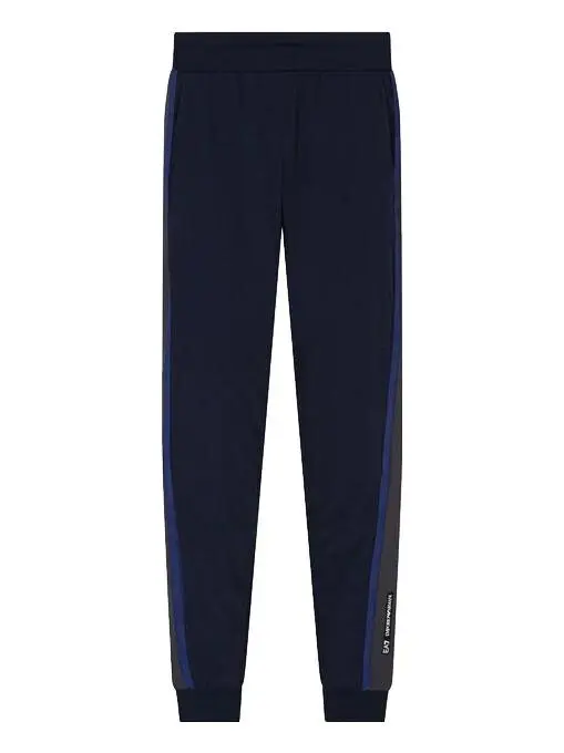 Emporio Armani Athletic Colour Block Joggers In A Nylon And Viscose Blend - Red