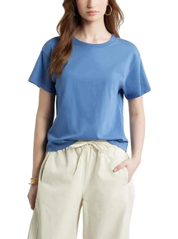 Treasure & Bond Cotton Jersey T-shirt - Blue Bijou