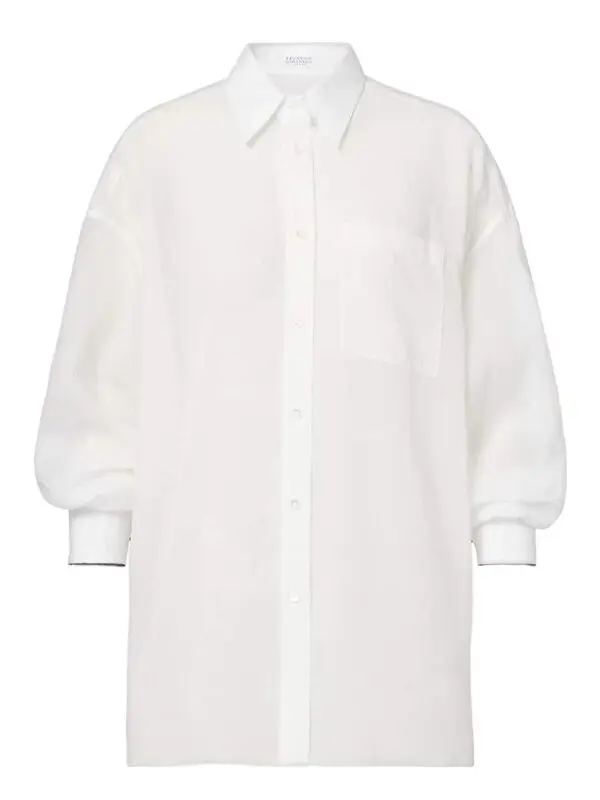 Brunello Cucinelli Cotton Poplin Shirt - White