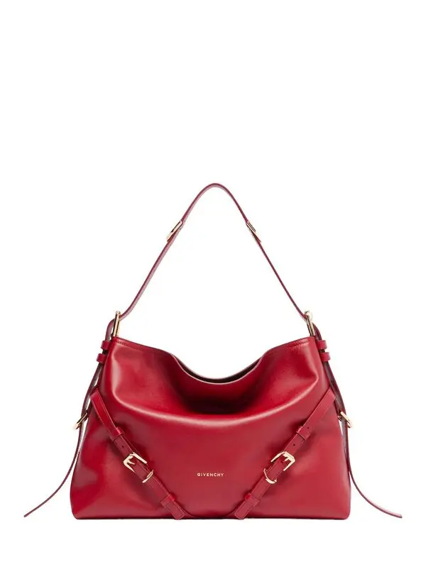 Givenchy Voyou Medium Leather Shoulder Bag - Red
