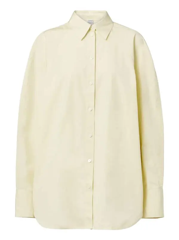 TOTEME Cotton Poplin Shirt - Yellow