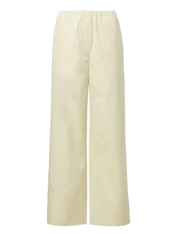 TOTEME Cotton Poplin Wide-leg Pants - Yellow