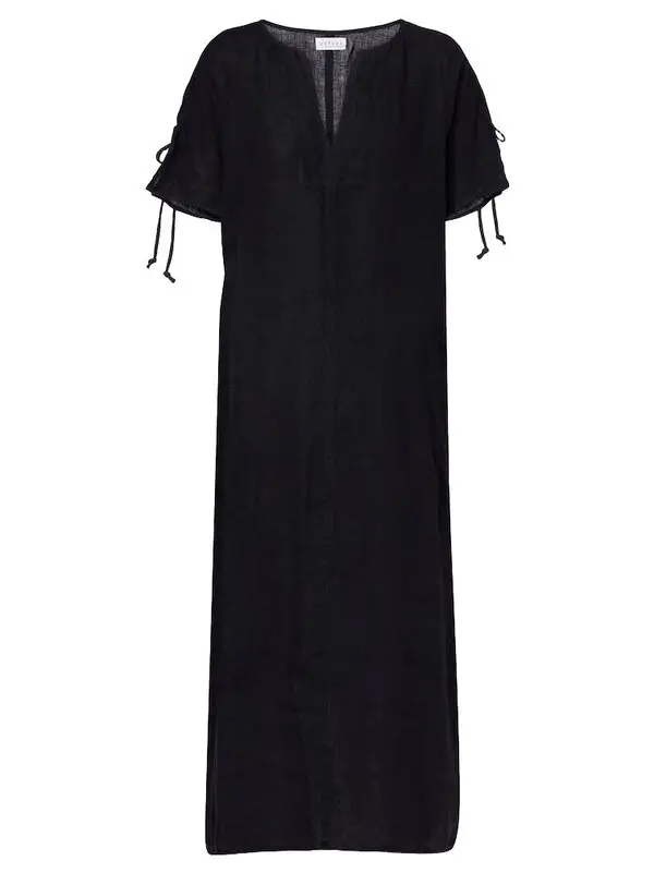 Velvet By Graham & Spencer Maeve Linen Midi Dress - Blue