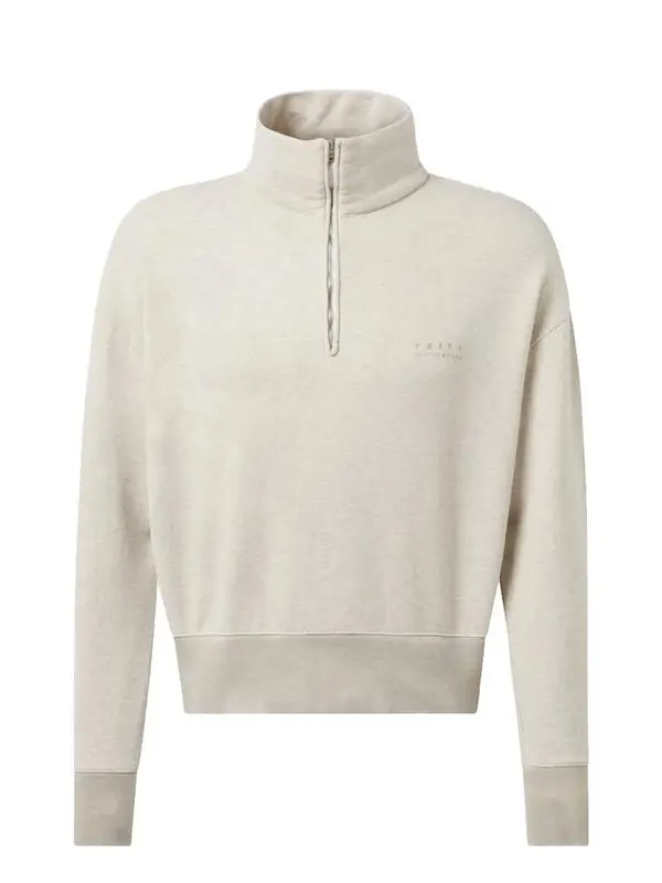 Prada Cotton Half-zip Sweatshirt - Beige