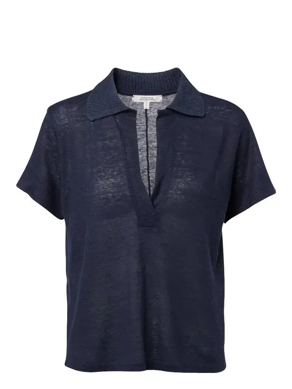 Dorothee Schumacher Hemp Polo Shirt - Blue