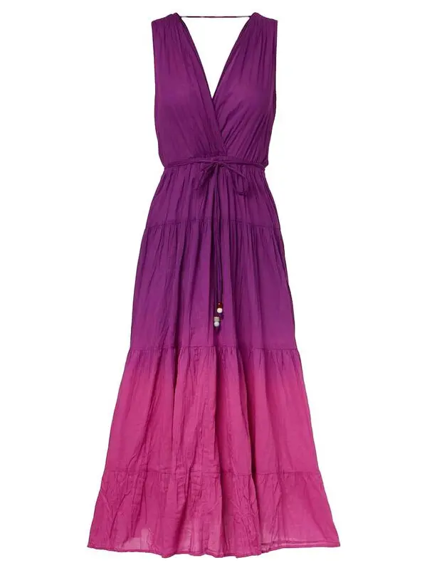 Velvet By Graham & Spencer Marilyn Cotton Voile Midi Dress - Purple