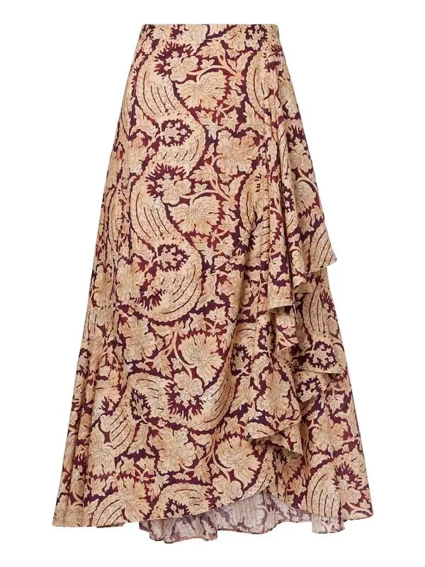 Ulla Johnson Sabina Printed Cotton-blend Maxi Skirt - Multicoloured
