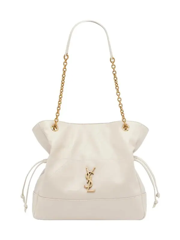 Saint Laurent Jamie Shopping Small Leather Shoulder Bag - White