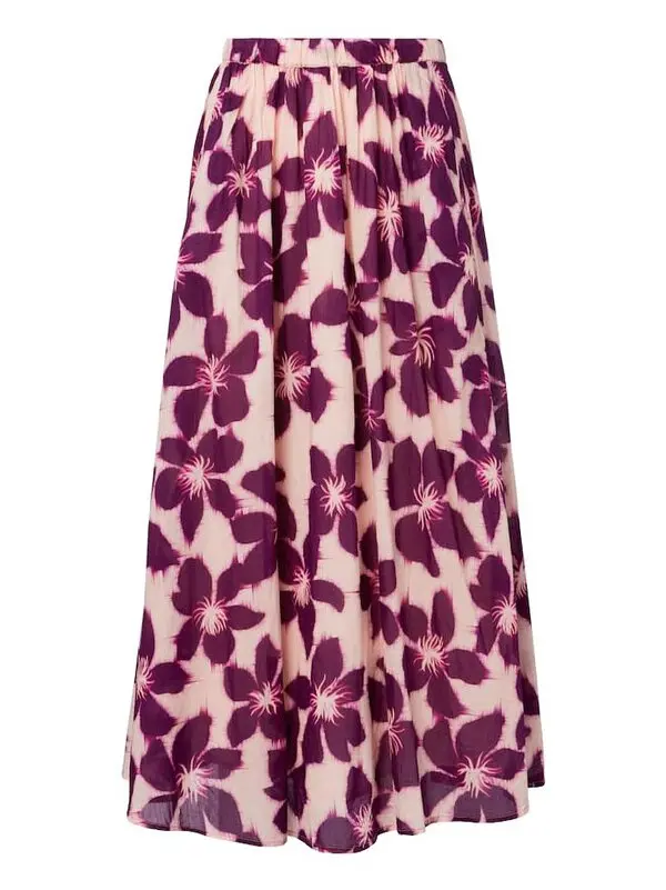 Velvet By Graham & Spencer Jess Floral Cotton Voile Maxi Skirt - Pink