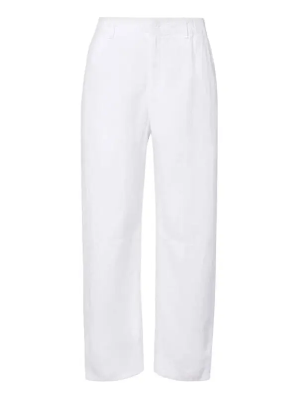 Velvet By Graham & Spencer Taylor Linen Straight Pants - White