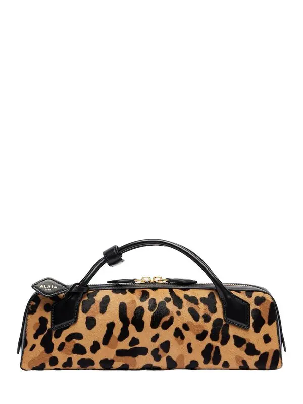 Alaïa Le Teckel Leopard-print Clutch - Brown