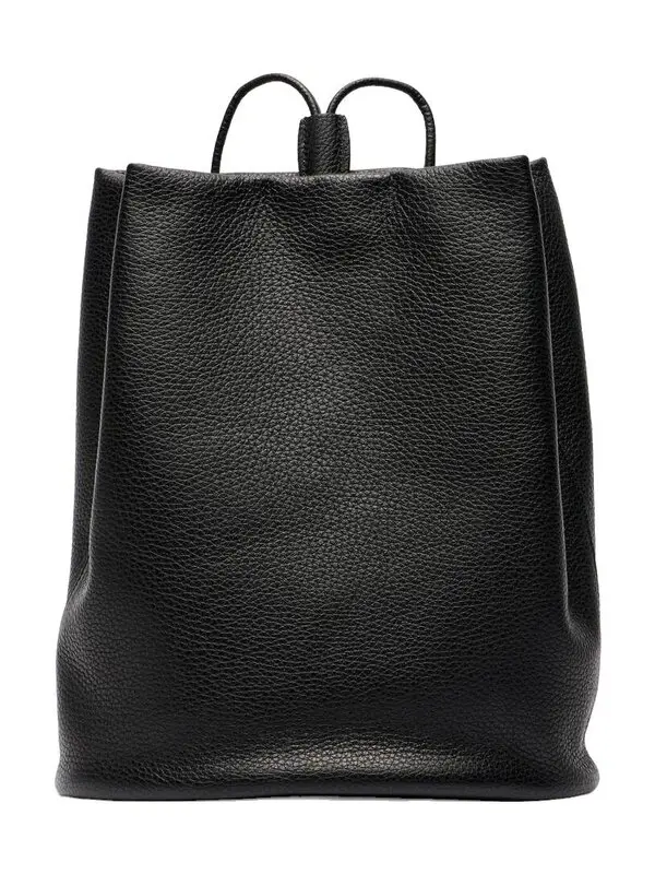 THE ROW Joe Medium Leather Backpack - Black