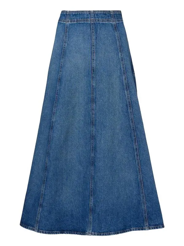 Ulla Johnson Uma Denim Midi Skirt - Blue