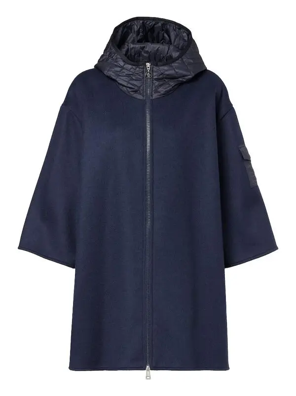 Moncler Wool-blend Cape - Blue