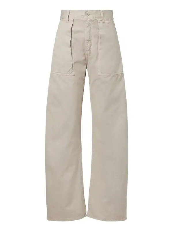 AGOLDE Sefton High-rise Barrel-leg Pants - Beige