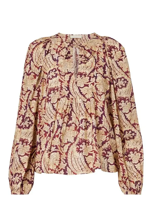 Ulla Johnson Brea Printed Cotton-blend Blouse - Multicoloured