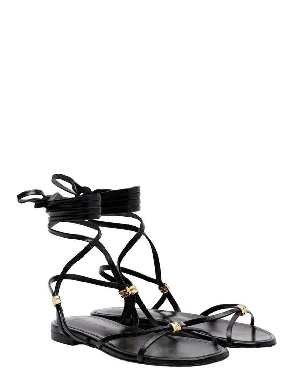 Proenza Schouler Coil Leather Sandals - Black