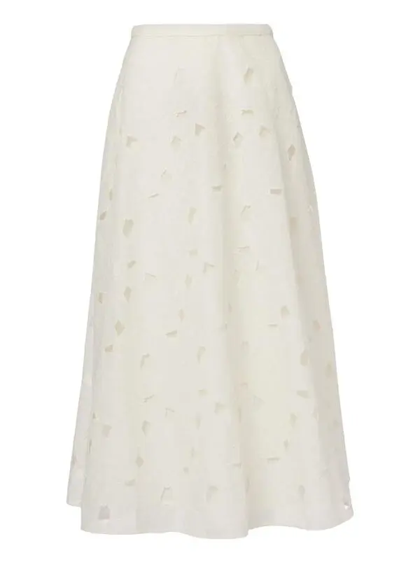 Ulla Johnson Caro Cotton Organdy Maxi Skirt - White