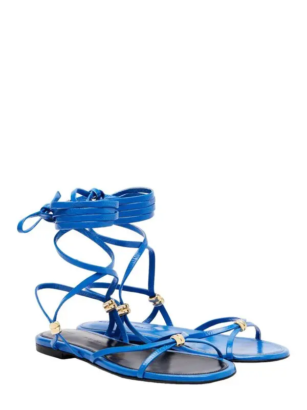 Proenza Schouler Coil Leather Sandals - Blue