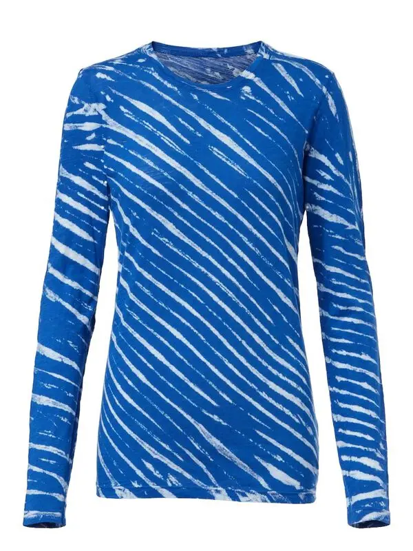 Proenza Schouler Mia Tie-dye Cotton Jersey Top - Blue