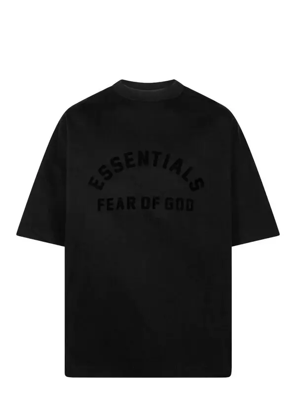 Fear Of God Logo Print T-shirt - Black