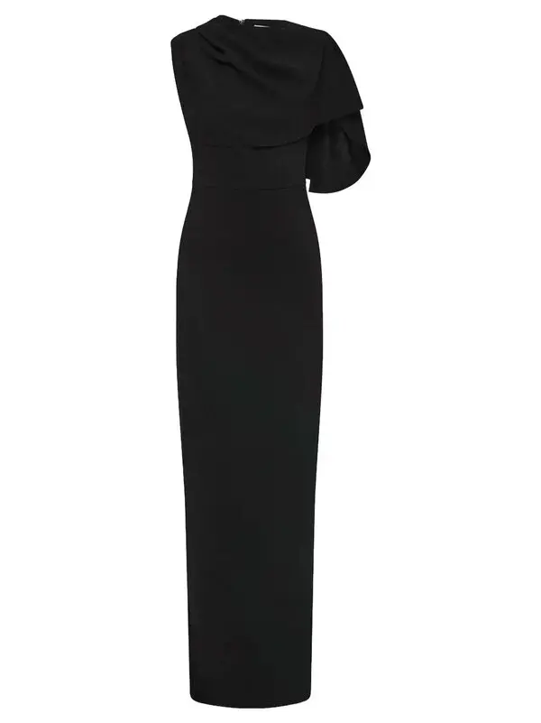 Rebecca Vallance Asymmetric Draped Dress - Black