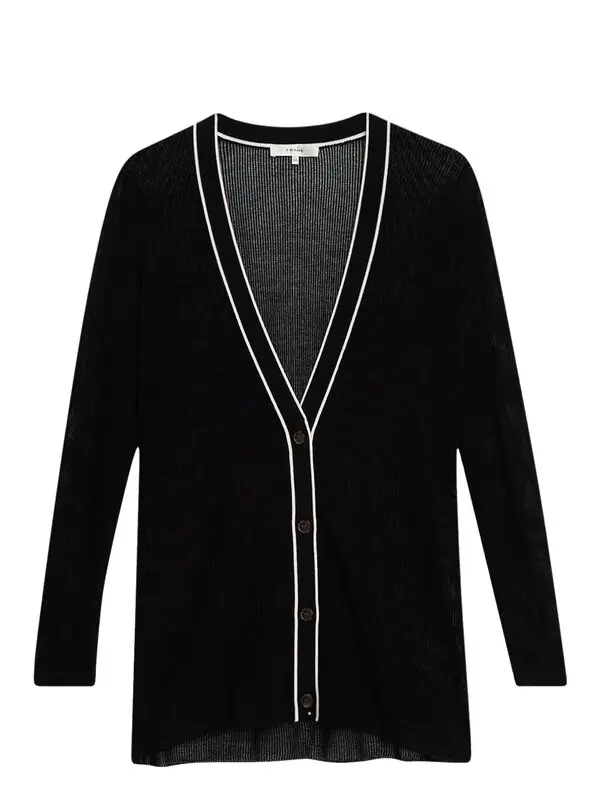 FRAME The Varsity Cardigan - Black Multi