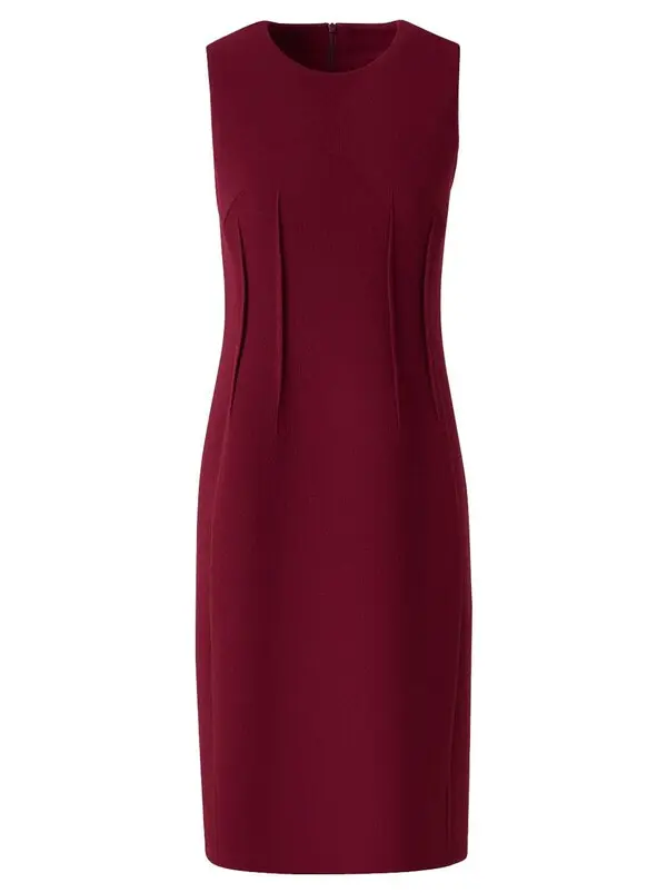 Akris Pintuck Wool-crepe Dress - Ruby Red