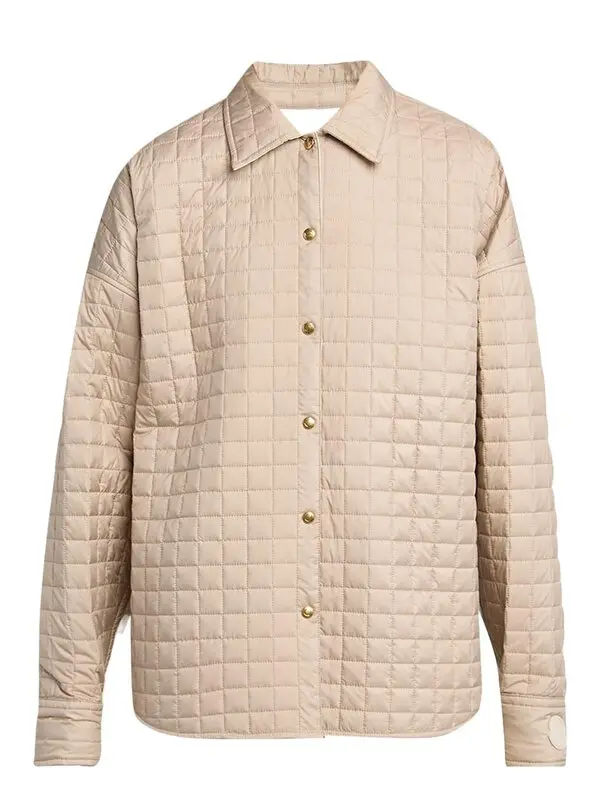 Moncler Reversible Quilted Shirt Jacket - Medium Beige